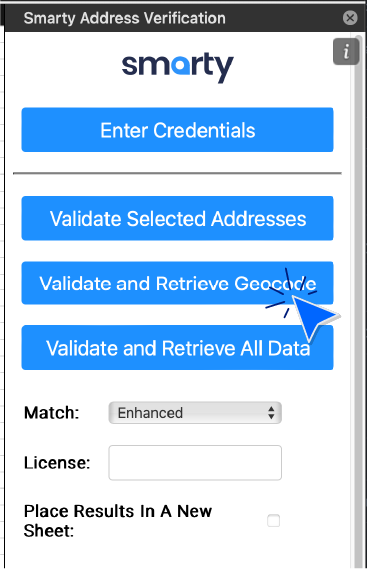How to batch geocode and validate addresses in Excel