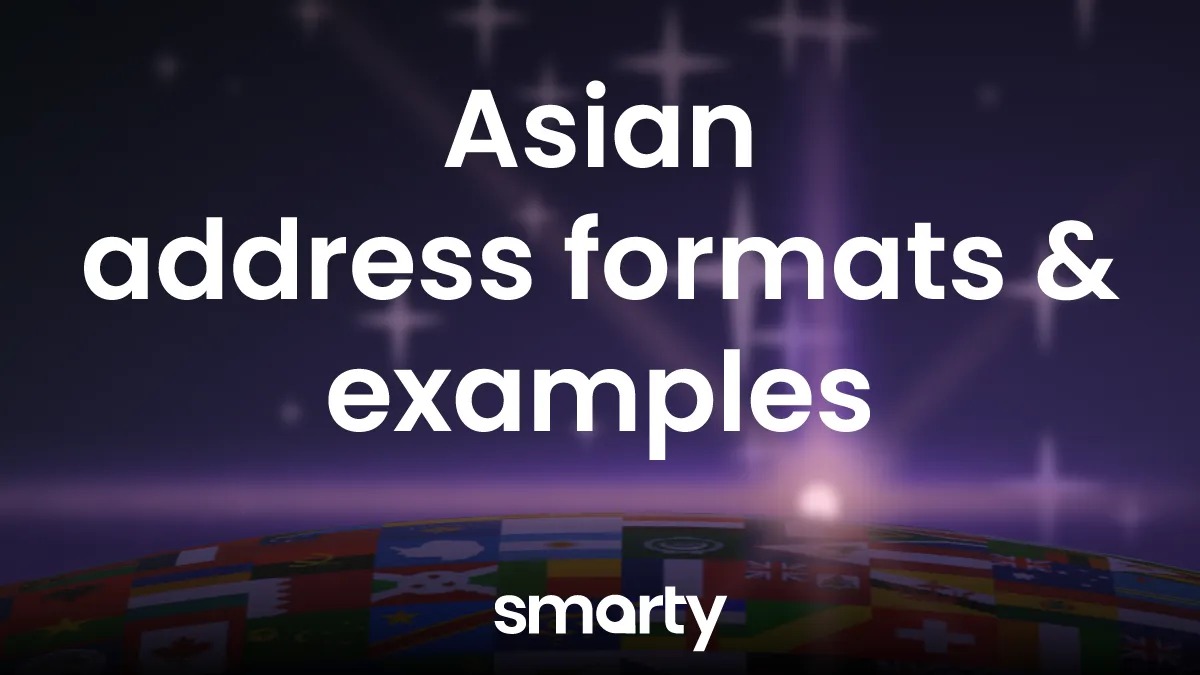 Asia address format & Asian mailing address examples