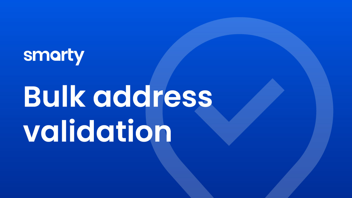 Bulk address validation for lists